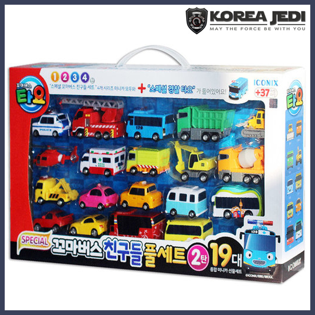 Little Bus Tayo - Special Friends Full 19pcs Mini Bus Set Vehicle Cars ...