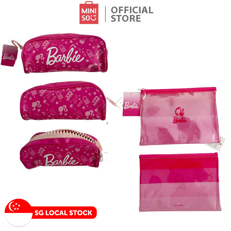 MINISO Barbie Collection Big Zipper Pink Stationery Pencil Case (3 ...