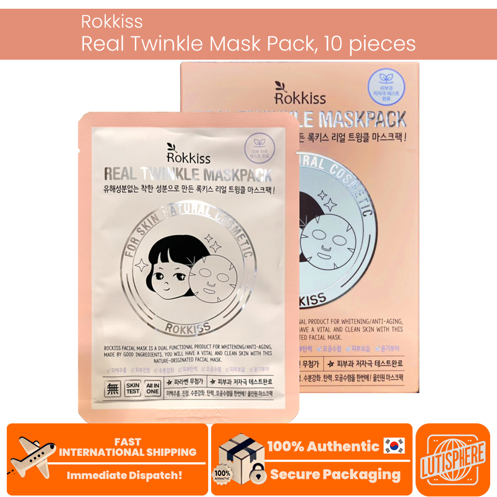 Rokkiss Real Twinkle Mask Pack, 23g x 10 pieces | Shopee Malaysia