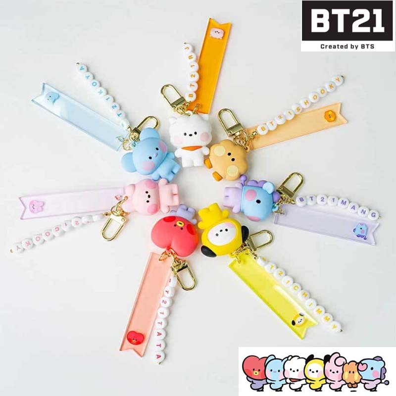 BTS BT21 Minini Initial Figure Strap Keyring Keyholder | Shopee Malaysia