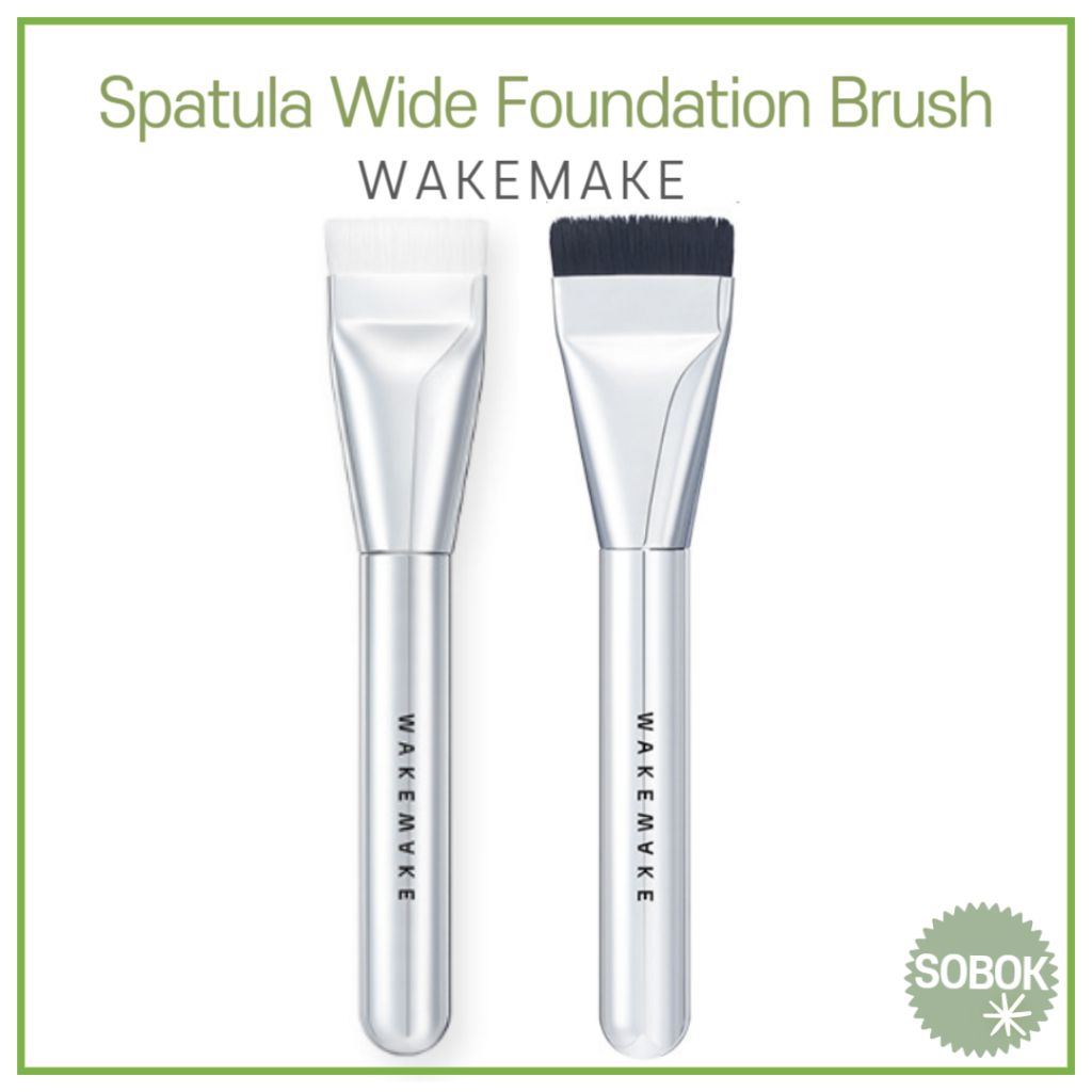 [WAKEMAKE] Spatula Wide Foundation Brush 2 types Puff Fit Foundation ...