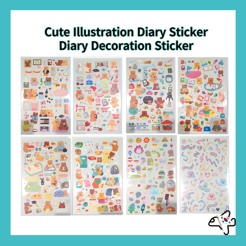 Cute Illustration Diary Sticker / Diary Decoration Sticker / Deco ...