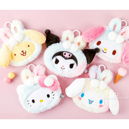 Sanrio Authentic Coin Purse Bag Ring Small Pouch Hello Kitty Pompompurin Cinnamoroll Kuromi My ...