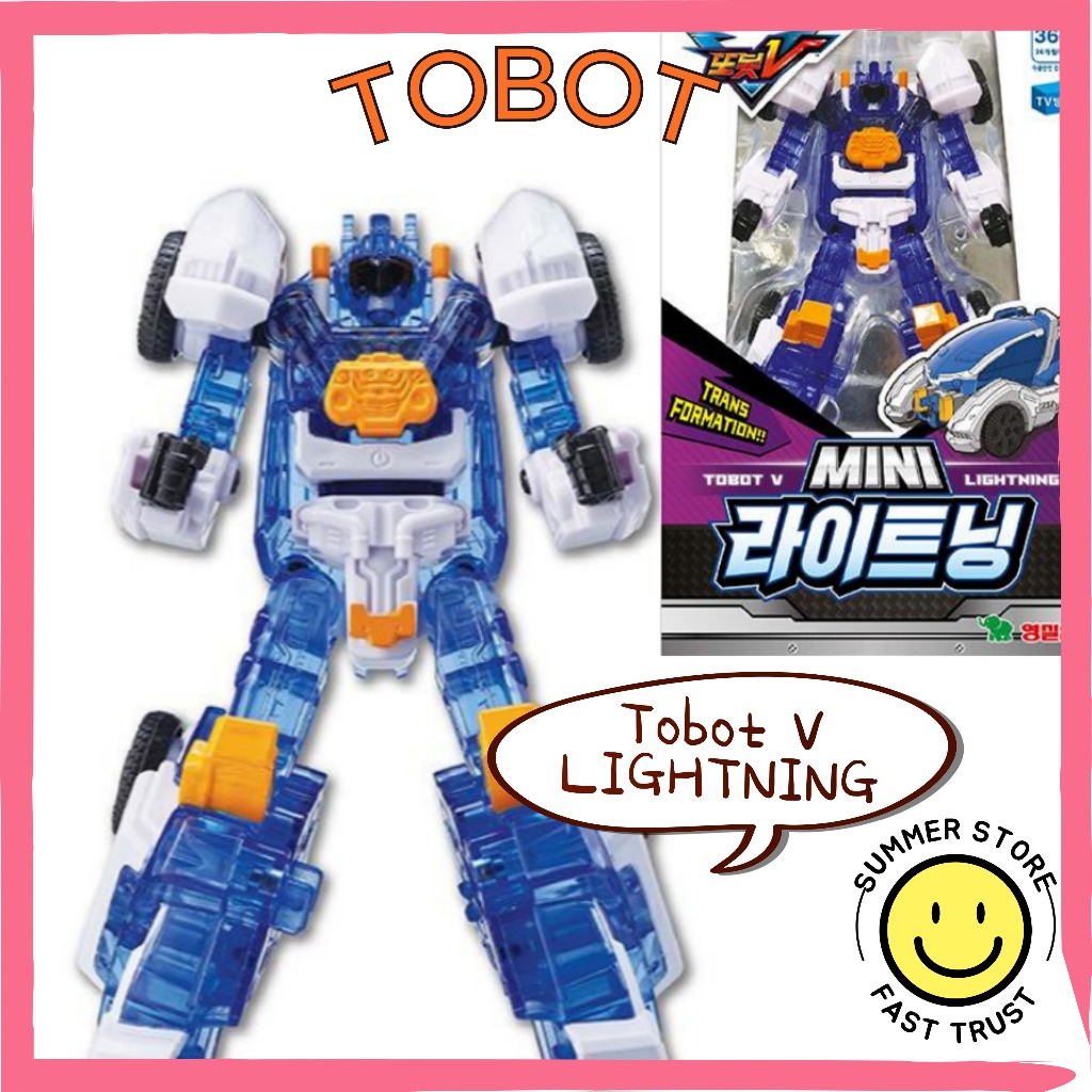 Tobot V Mini LIGHTNING Transformer Robot Toy Figure vehicle combined ...