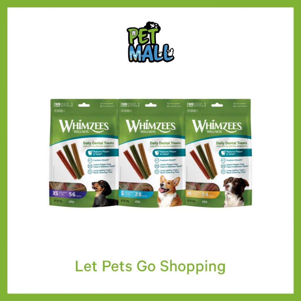 Whimzees Stix Dental Treats for Dogs Value Bag (3 Sizes) | Shopee Malaysia
