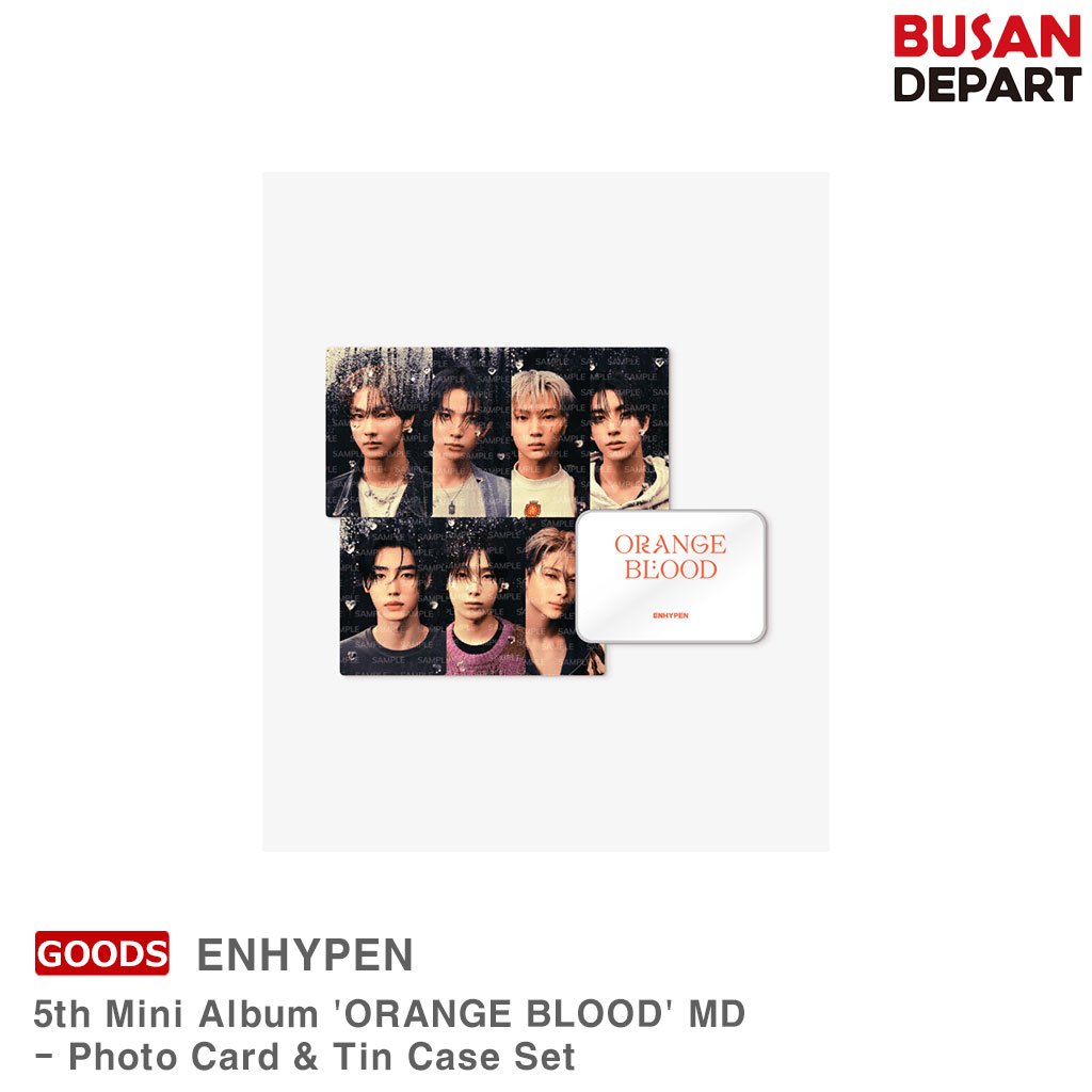 ENHYPEN 5th Mini Album 'ORANGE BLOOD' MD - Photo Card & Tin Case Set | Shopee Malaysia
