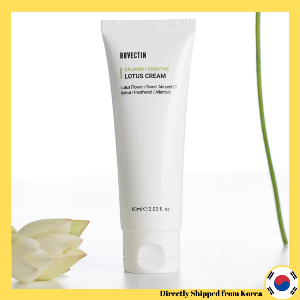 [Rovectin] Calming & Sensitive Lotus Water Cream 60ml (Lotus Flower 75% ...