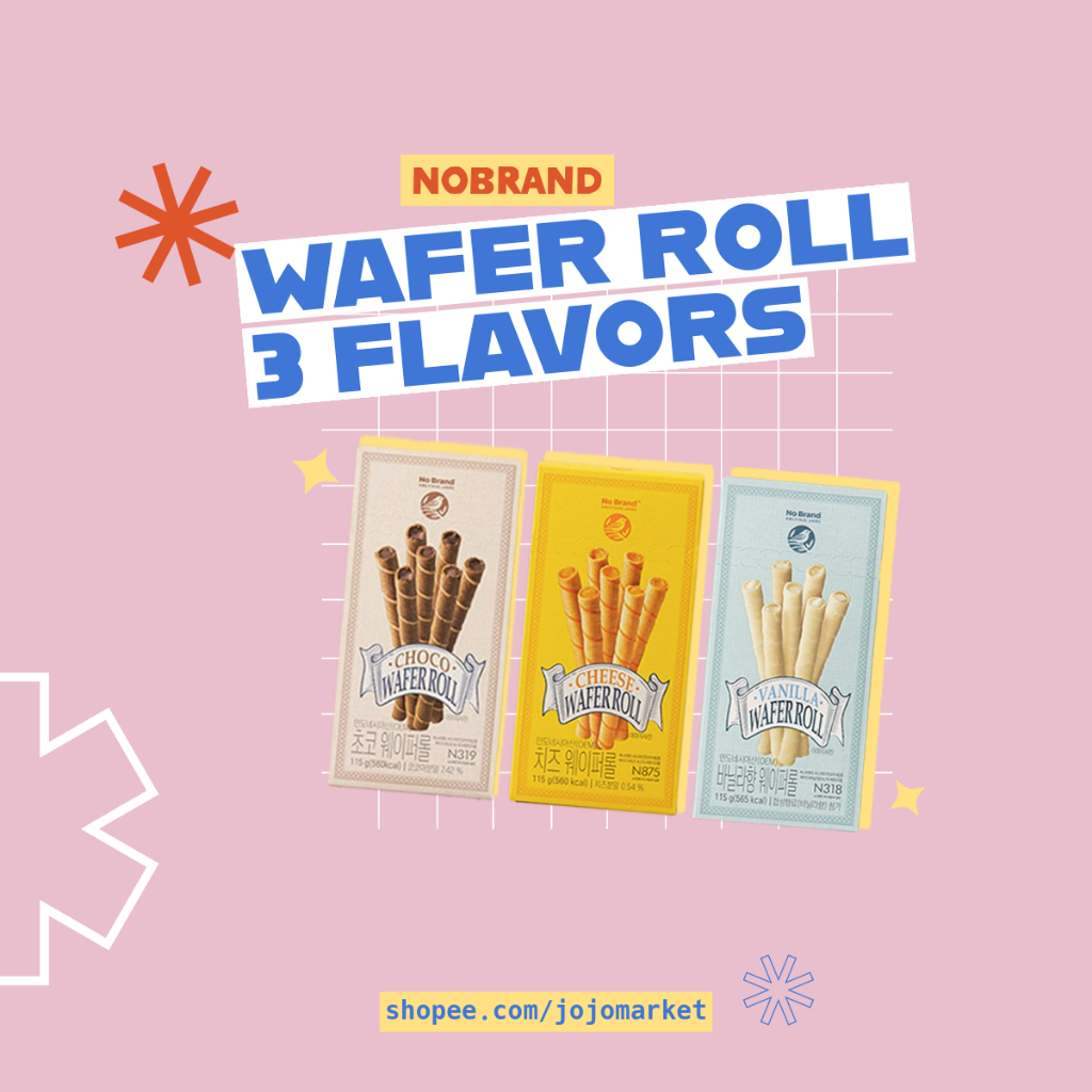 [Coffee-friendly] Nobrand Wafer Roll 3 Flavors / 威化卷 3种口味 (4oz, 115g) / Shipping from Korea ...