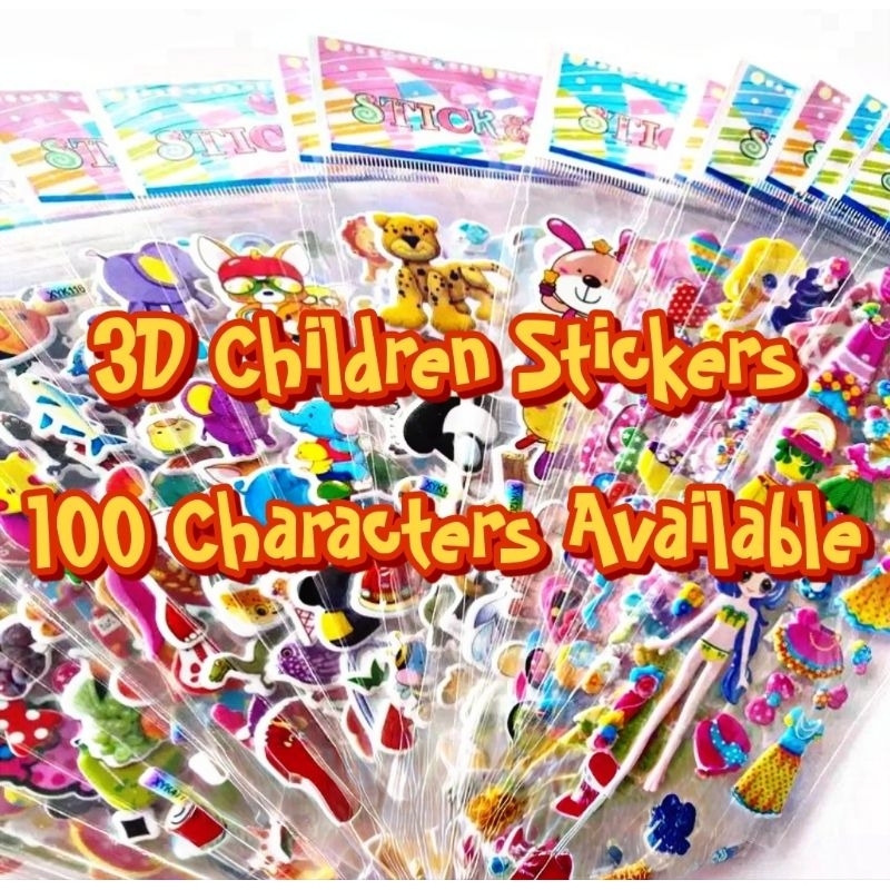 [5PC SET] FREE COLLECTION Pick Locker 3D Children Stickers Kids Paw ...