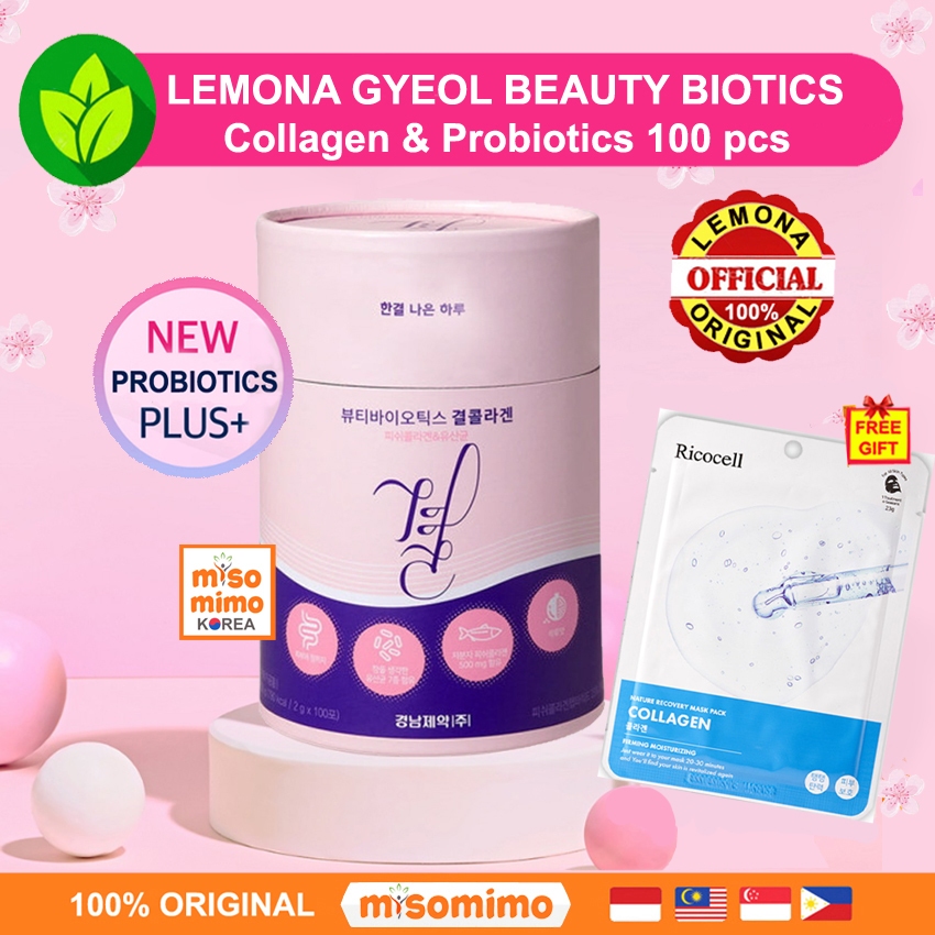 [READY] LEMONA Gyeol Collagen Beauty Biotics Probiotic 100 Sticks Korea ...