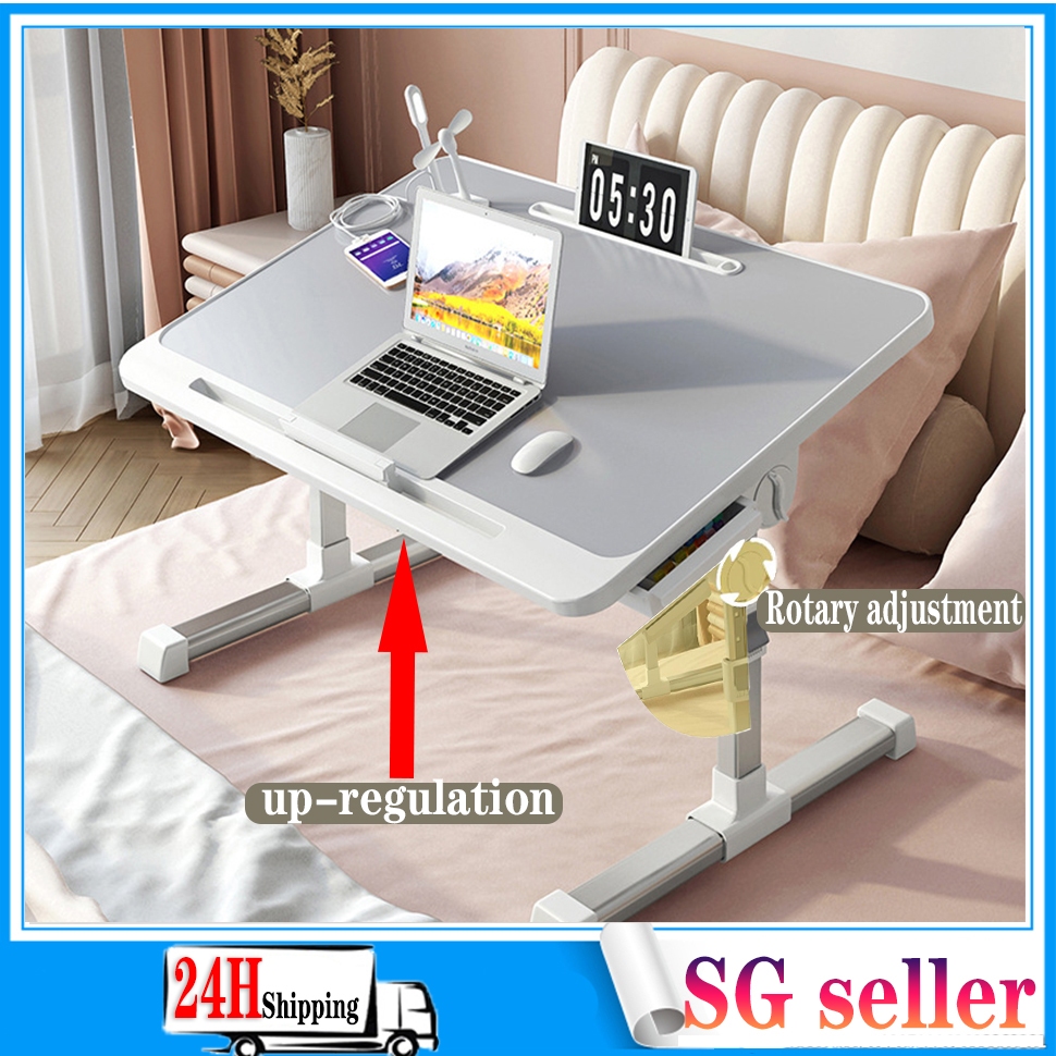 【SG 】Portable Adjustable Desk Bed Table Desk Tablet Table Foldable ...