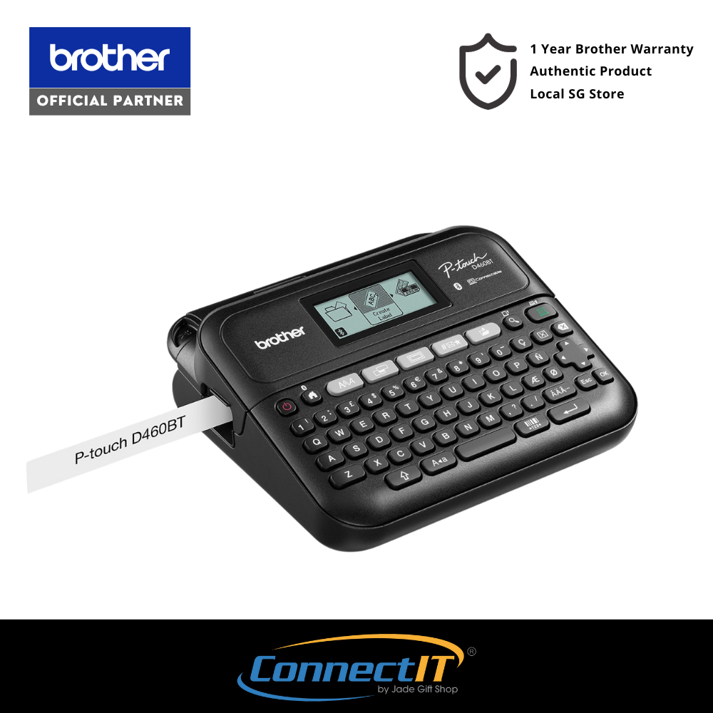 Brother PT-D460BT Desktop Bluetooth and PC Connectable Label Printer (1 ...