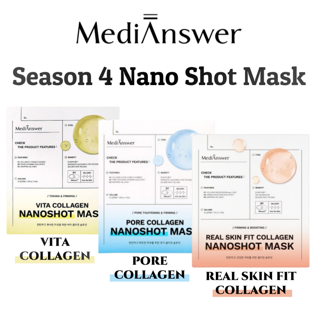 Medianswer Collagen Nano shot Mask 37g | Vita Collagen | Pore Collagen ...