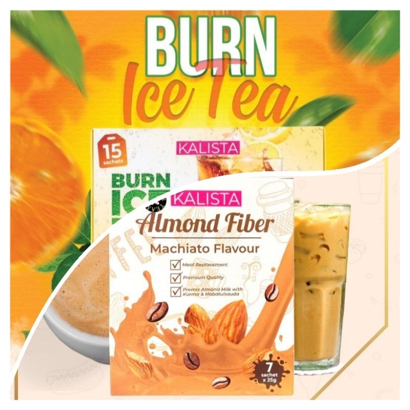 Kalista Almond Fiber & Burn Ice Tea Combo set (official Stokis HQ ...