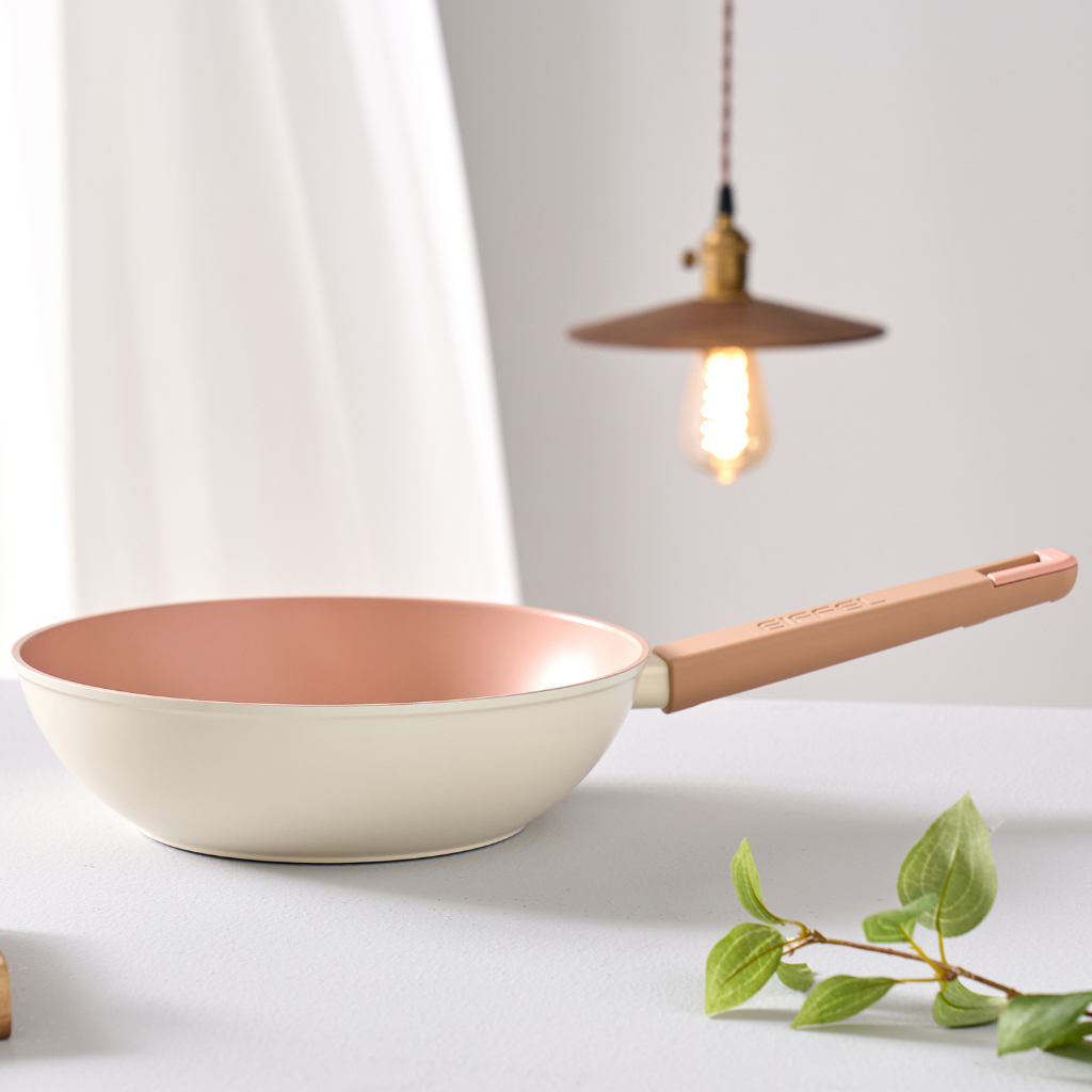 VISIONS (By Corelle Brands) EIFFEL Induction Wok Pan (26cm) Soft-Touch ...