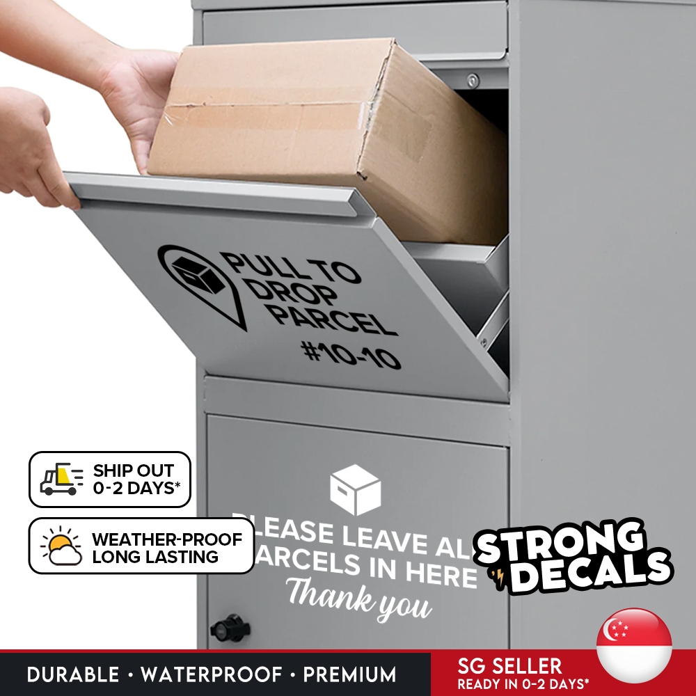 [SG Seller] Parcel Drop Box Decal Custom Delivery Locker Kilov Pigeon ...
