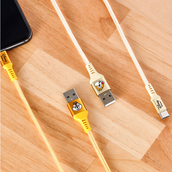 DAISO KOREA X Disney Chip&DaleUsb Charging Cable Type-C/Charger Cable/Type-c Android/8-pin high ...