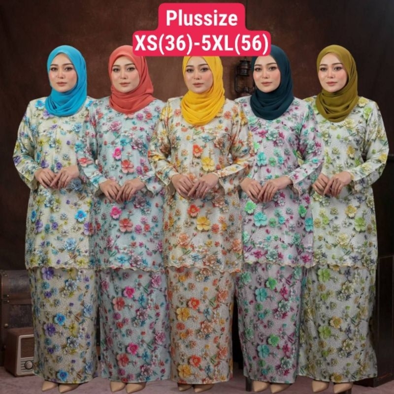 Baju kurung 3D viral plussize baju kurung moden plussize baju kurung murah. | Shopee Malaysia