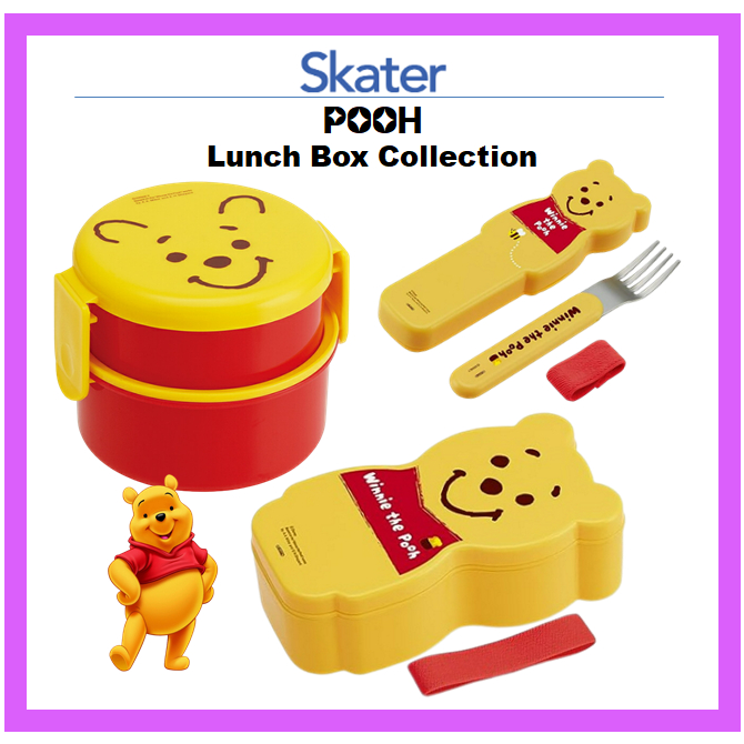 [Skater] POOH Lunch Box Collection Round Lunch Box 500ml ONWR1/ Die-Cut ...