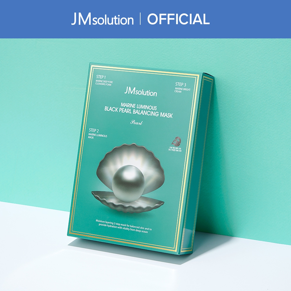 [JMSOLUTION] MARINE LUMINOUS BLACK PEARL BALANCING MASK PEARL (10sheets ...