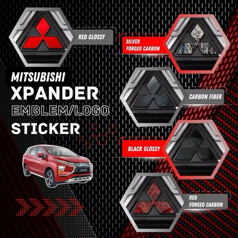 Mitsubishi XPANDER (3PCS) Emblem/Logo Sticker aksesori xpander ...