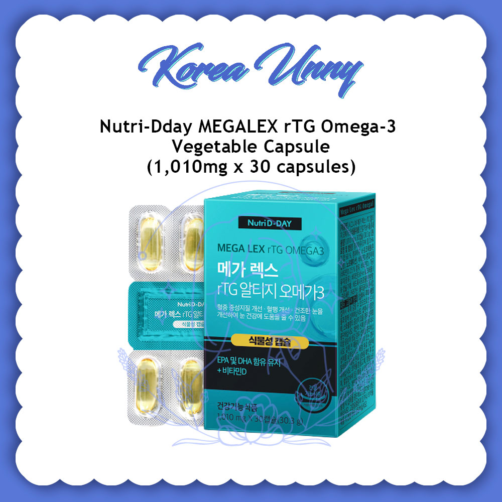 Nutri-Dday MEGALEX rTG Omega-3 Vegetable Capsule (1,010mg x 30 capsules ...
