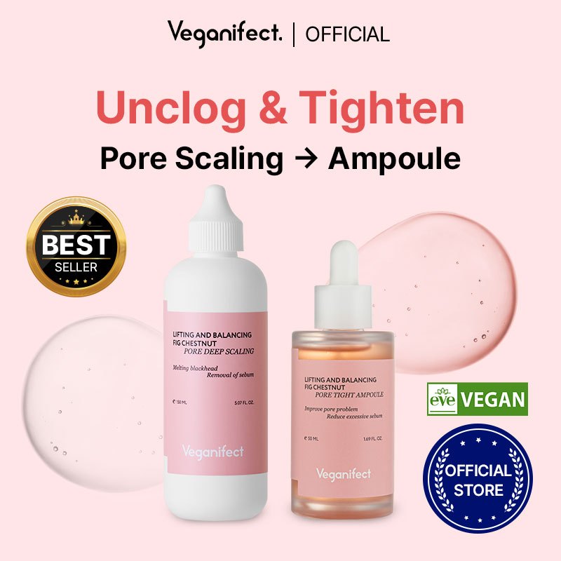 [Veganifect] Perfect Pore Set (Deep Scaling 150ml+ Pore Ampoule 50ml / Fig Chestnut / Blackhead ...