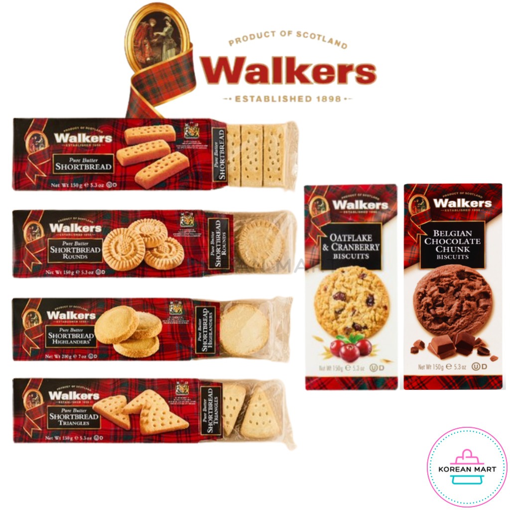 Walkers Shortbread Fingers, Rounds, Triangles, Highlanders, Oatflake ...