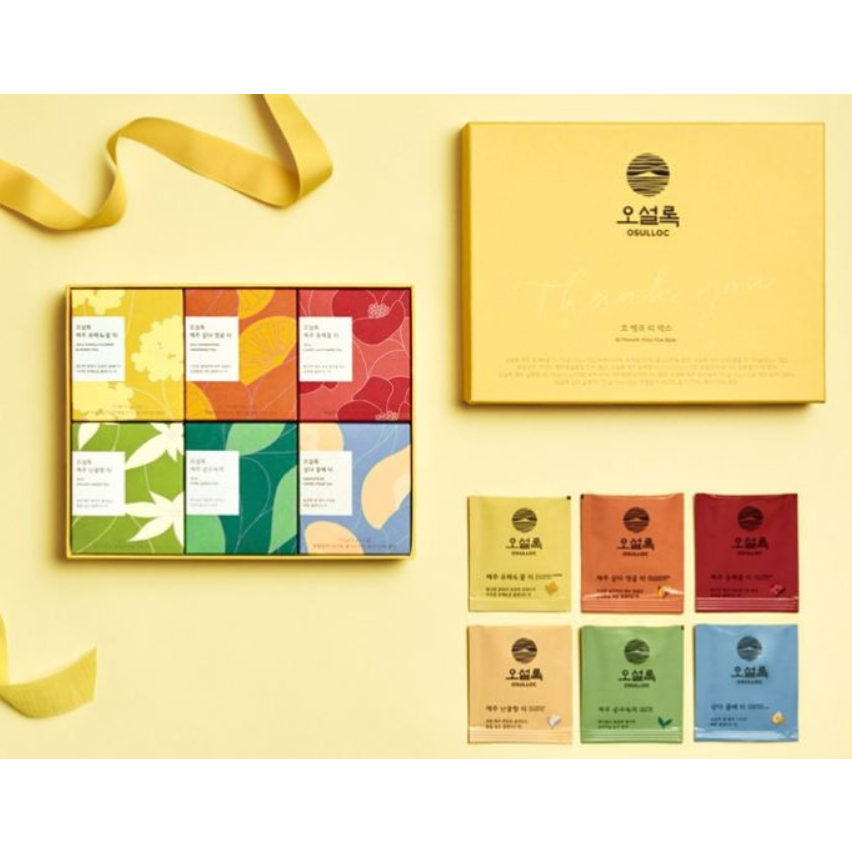 [OSULLOC] O Thank You Tea Box Gift Set (6 types x 5 pieces) | Shopee ...