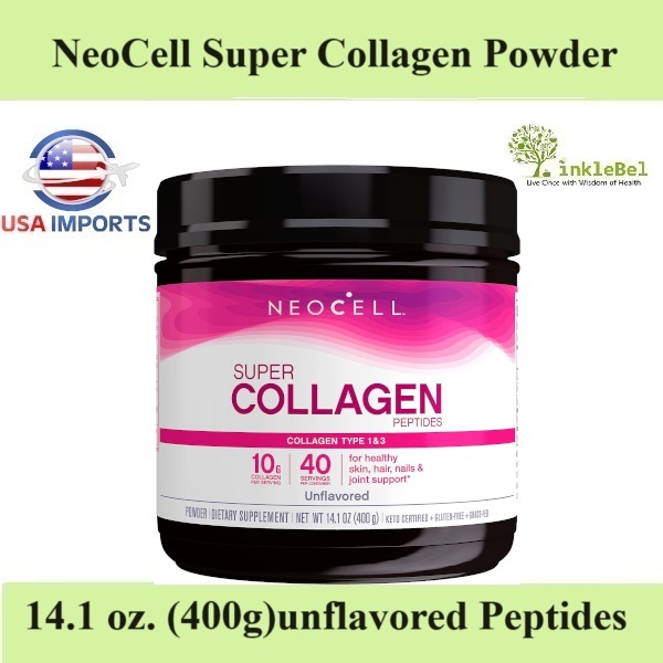 NeoCell Super Collagen Powder 400g (Gluten Free, Keto Friendly, Non-GMO ...