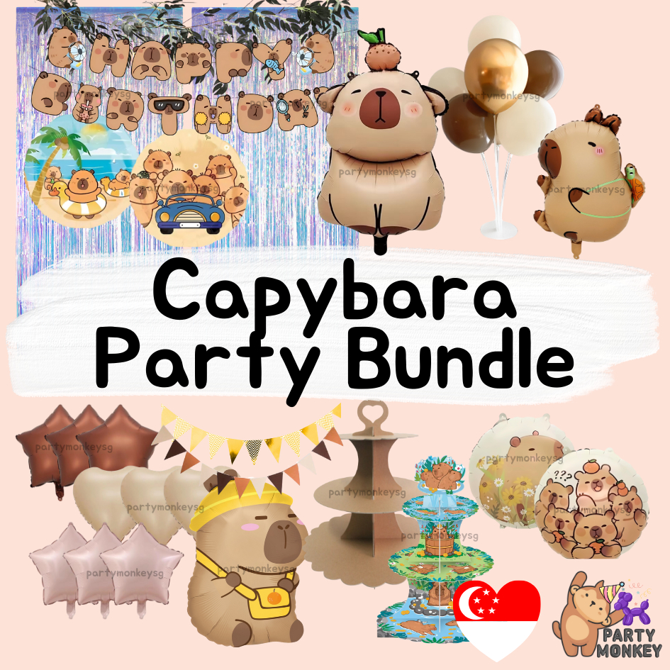 PartyMonkey Capybara Balloon Party Decoration Happy Birthday Arch ...