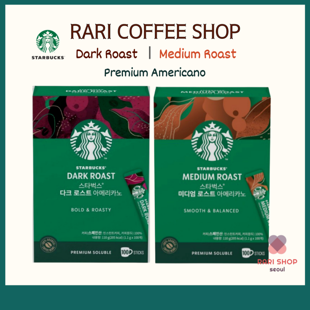 [Starbucks] Premium Instant Coffee Sticks Dark Roast ㅣ Medium Roast ...