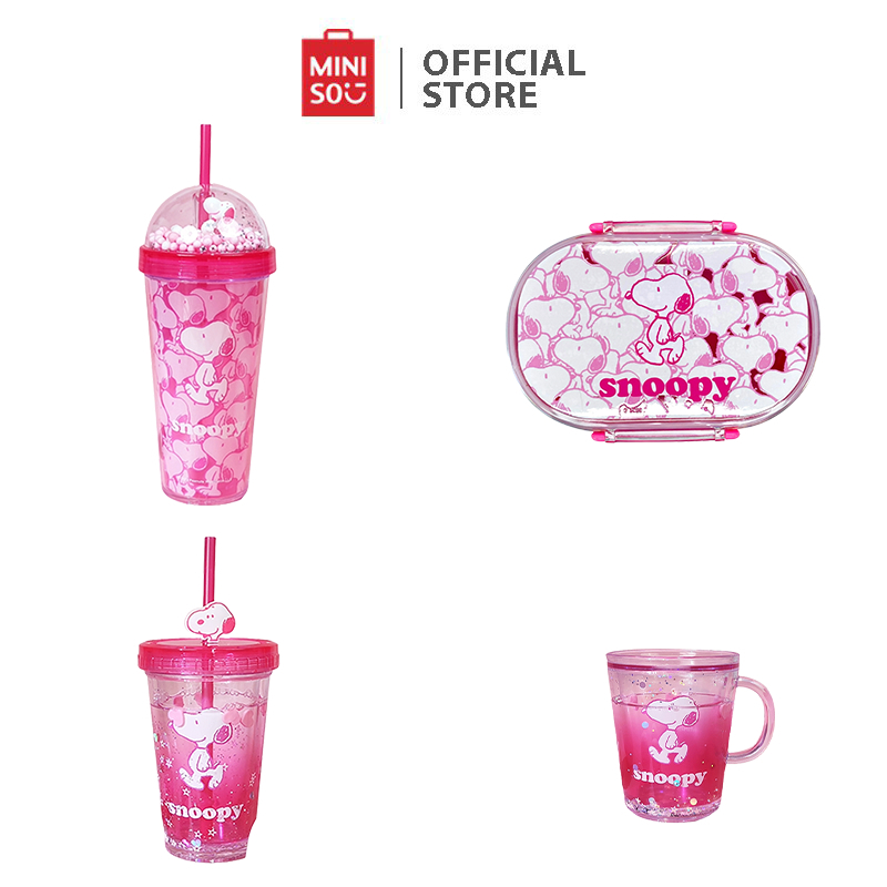 MINISO Snoopy Collection Double Wall Plastic Cup (320mL), Cup (260mL ...