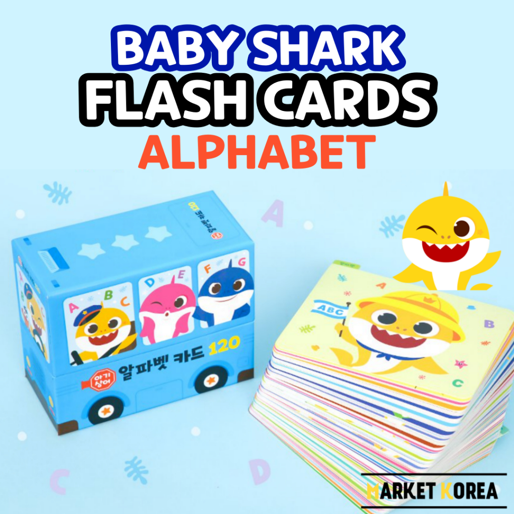 Baby Shark Flash Cards Alphabet 120 Cards Kids Children | Shopee Malaysia