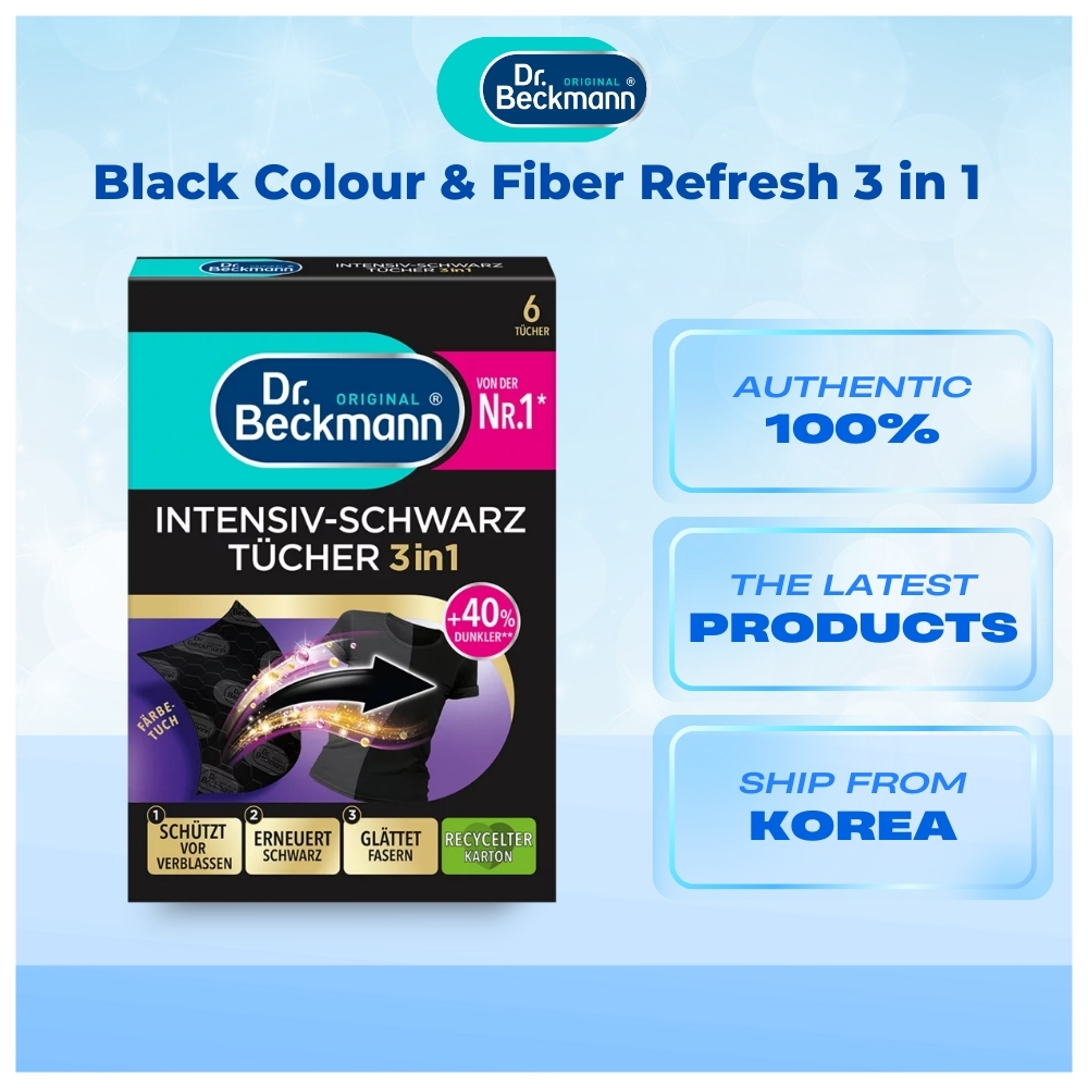 Dr Beckmann Black Colour & Fiber Refresh 3in1 Intensive Black Cloths ...