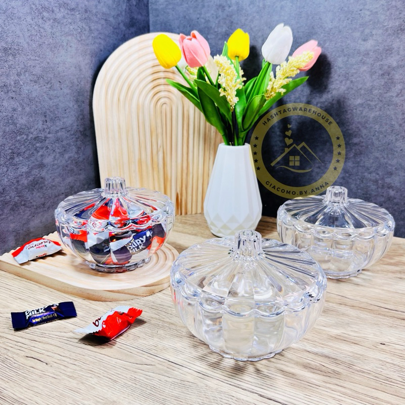 ACRYLIC CANDY BOWL 🖤 6” Candy Bowl / Cookies Jar / Cookies Container ...