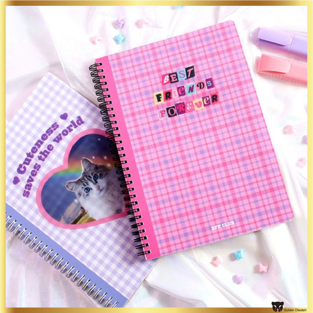 Daiso Korea Cuteness Saves the World B5 Spring Line Notebook | Shopee ...