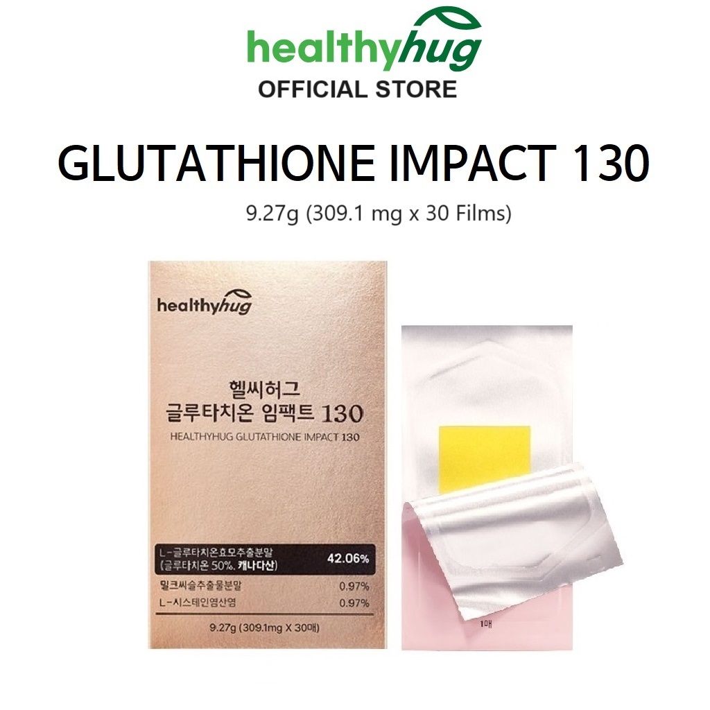 healthyhug GLUTATHIONE IMPACT 130 9.27g (30 Films) Innner Beauty Whitening Antioxidan Collagen ...