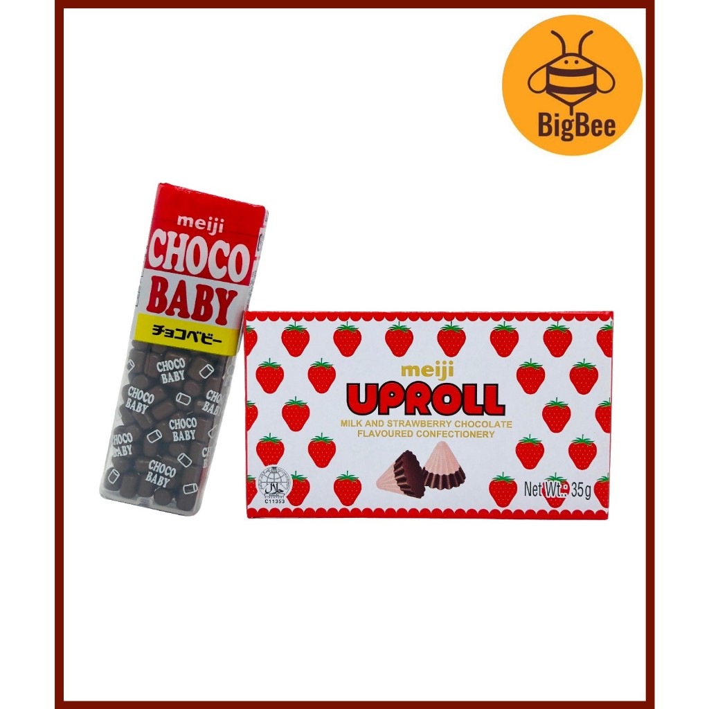 Meiji Choco Baby - 32g / Meiji Uproll - 35g Milk and Strawberry ...