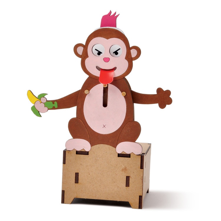 Youngmodeler Hobby Wooden Model Kits Dancing Hello Monkey - A DIY ...
