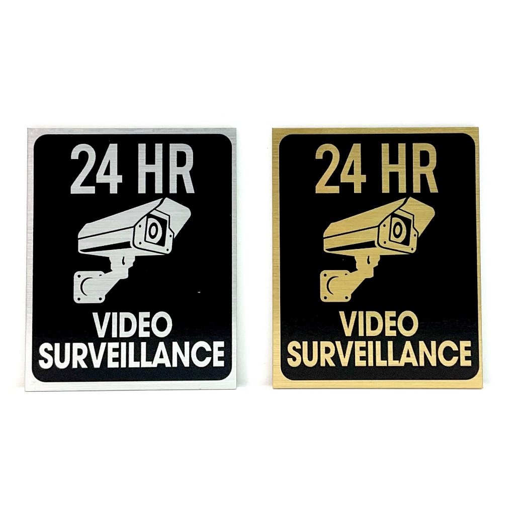 24 HR VIDEO SURVEILLANCE SIGN/SIGNAGE | 80mm x 100mm | VIDEO ...