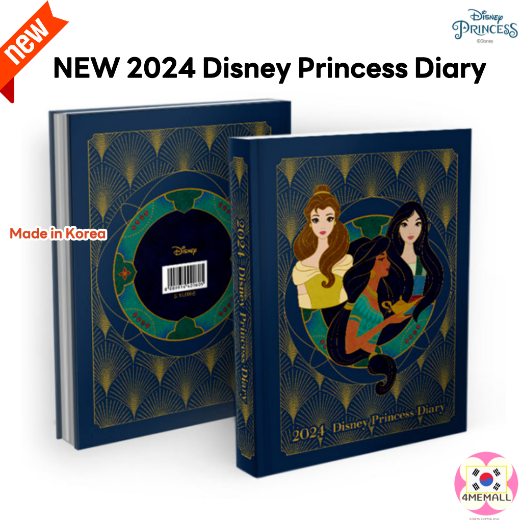 NEW 2024 Disney Princess Diary Date Type Korean Style Gift Planner ...