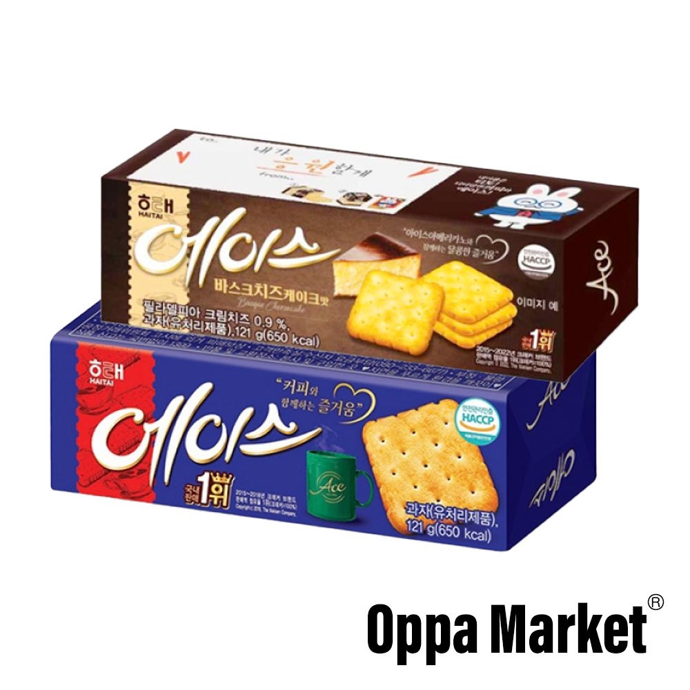 Haitai Ace Korean Crackers Original & Basque Cheese Cake | Shopee Malaysia