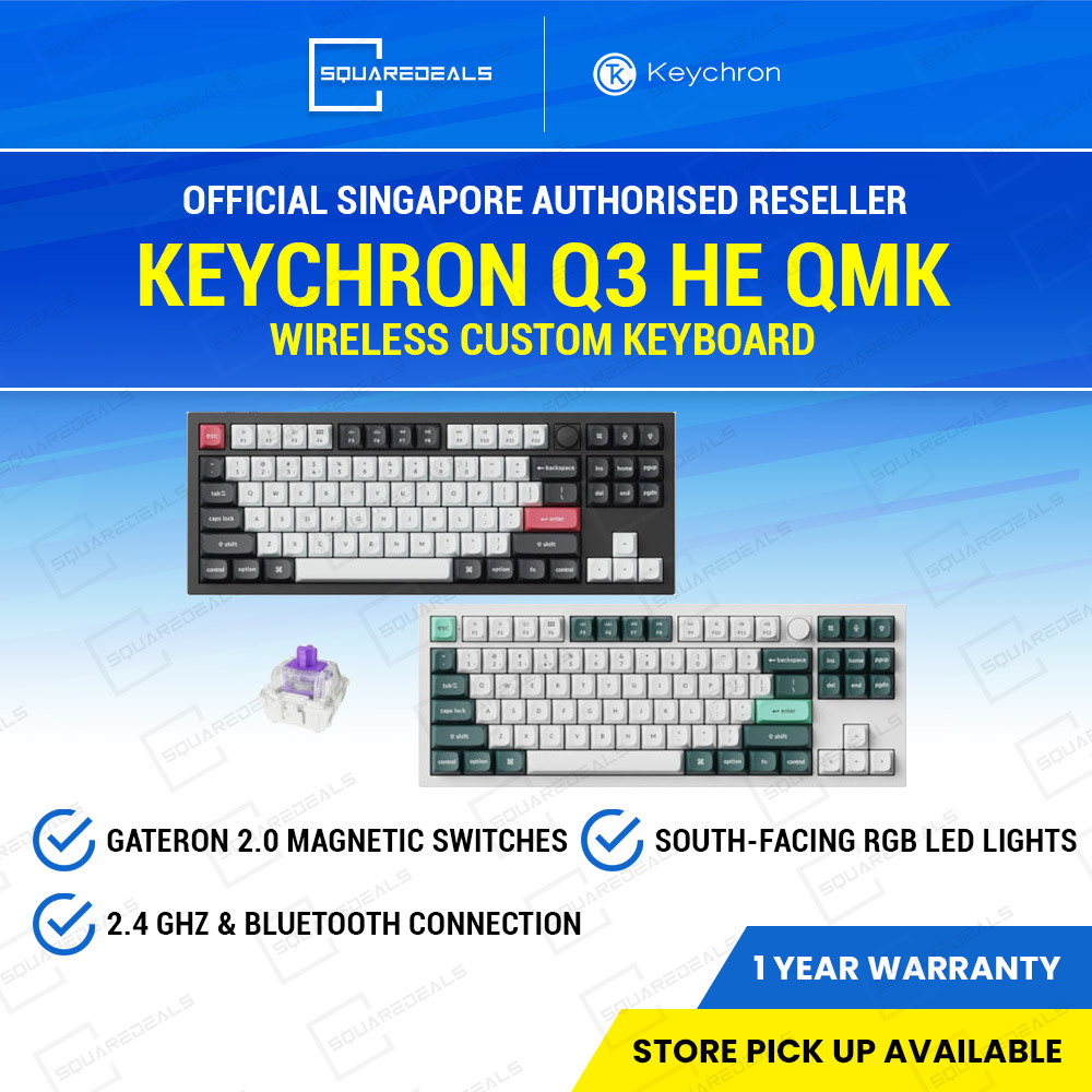Keychron Q3 HE QMK Wireless Custom Keyboard Purple Switch | Shopee Malaysia