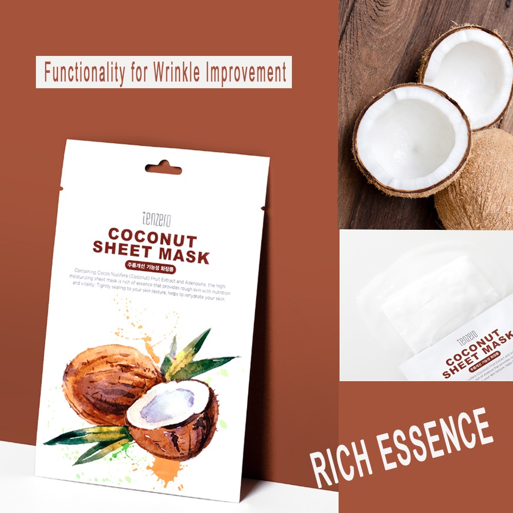 TENZERO 10 Sheets Mask Elasticity-enhanced nourishment, hydrated tone ...