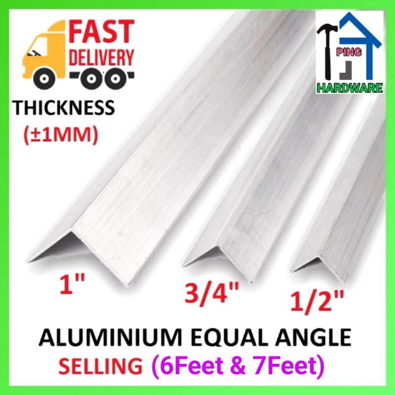Aluminium Angle Bar (6Feet & 7Feet) | Shopee Malaysia