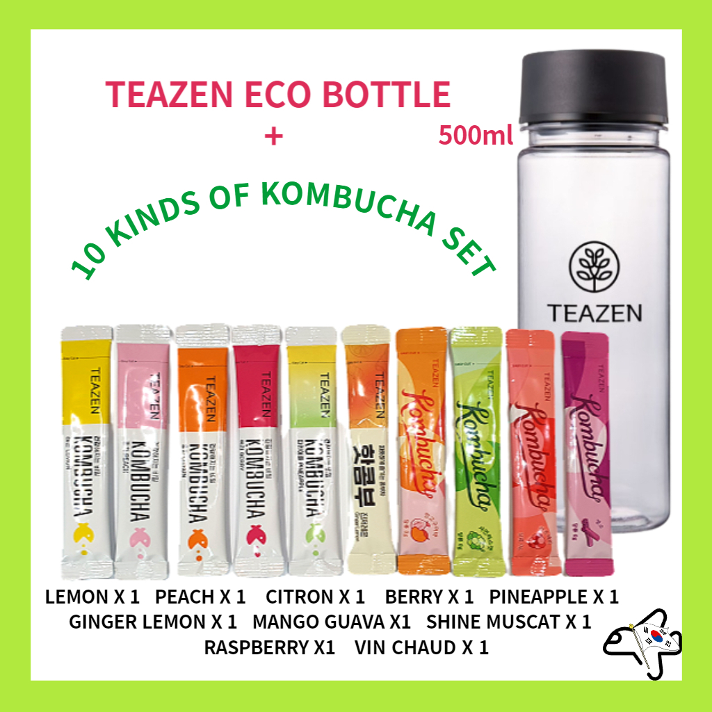 TEAZEN Kombucha /Shine Musket/ Mango Guava/ Peach/ Pineapple/ Lemon ...