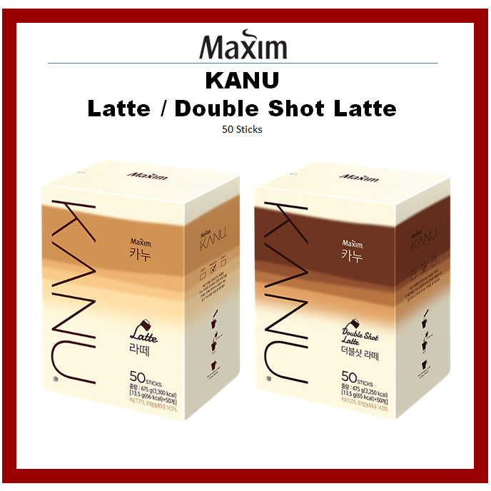 [Maxim] KANU Latte / Double Shot Latte 50 Sticks (13.5gx50sticks) Gong ...