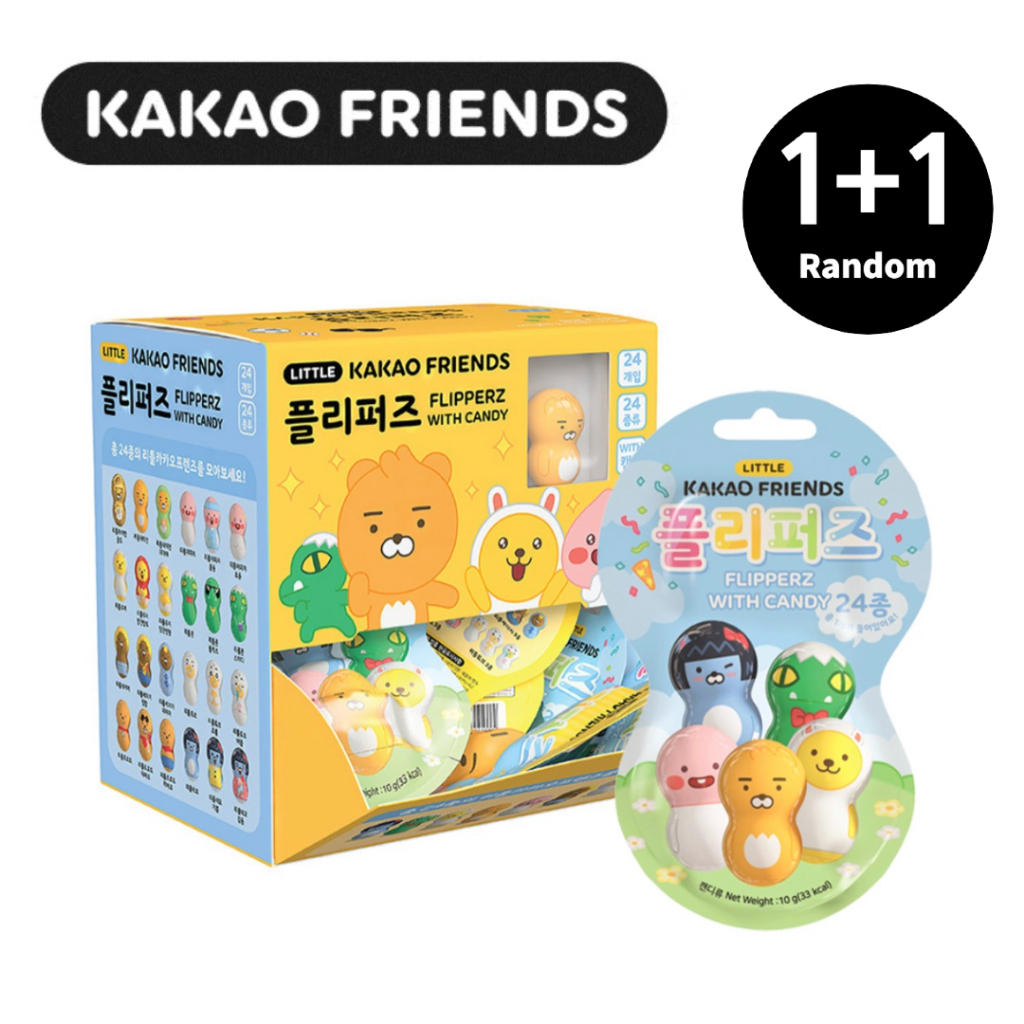 [Kakao Friends] Random(1+1) Flipperz Roly Poly with Candy 24 Characters ...