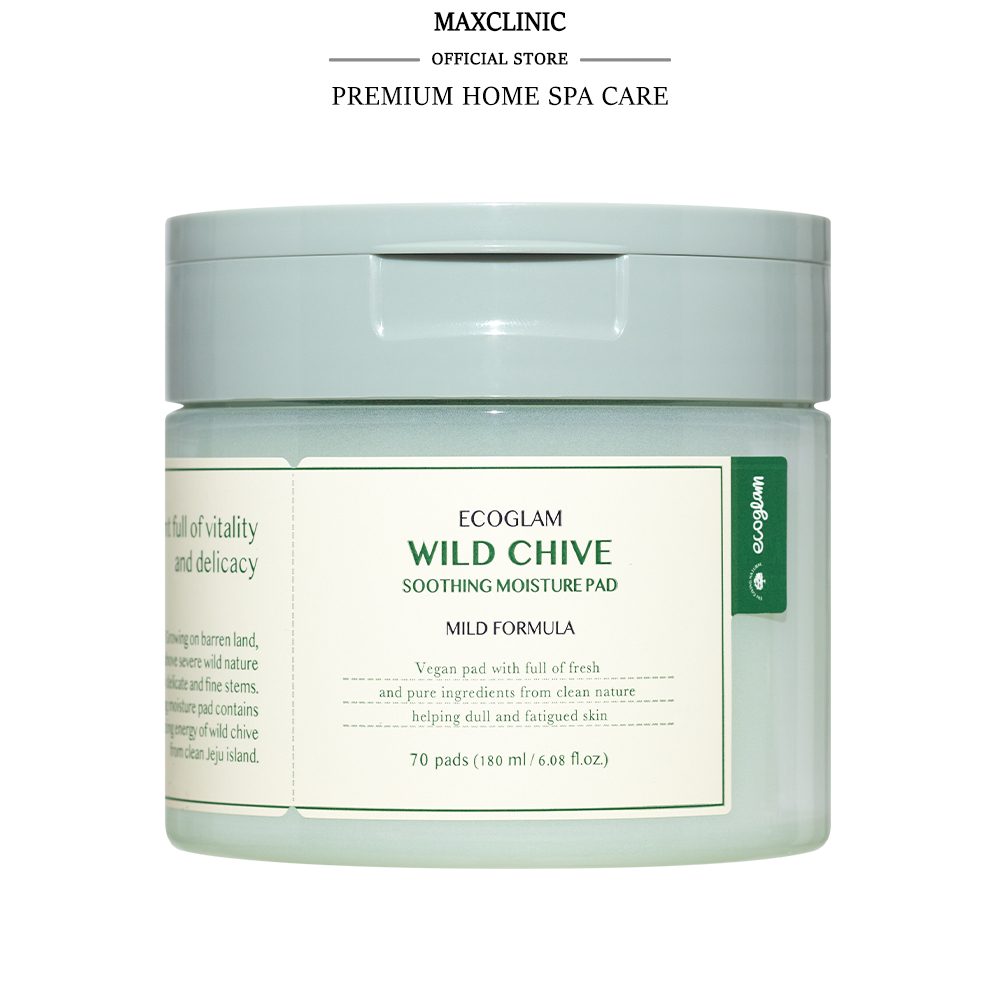 MAXCLINIC ECOGLAM Wild Chive Soothing Moisture Vegan Pad 70 pads (180ml ...